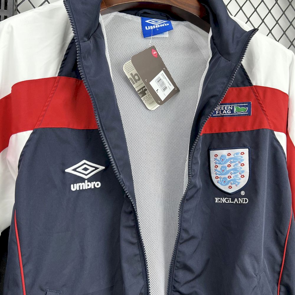 England 1998 Navy Retro Windbreaker Jacket – Vintage Kitman