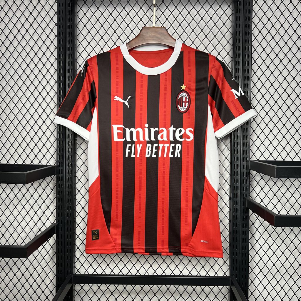 AC Milan 2024-25 Home Fan Version Jersey – Vintage Kitman