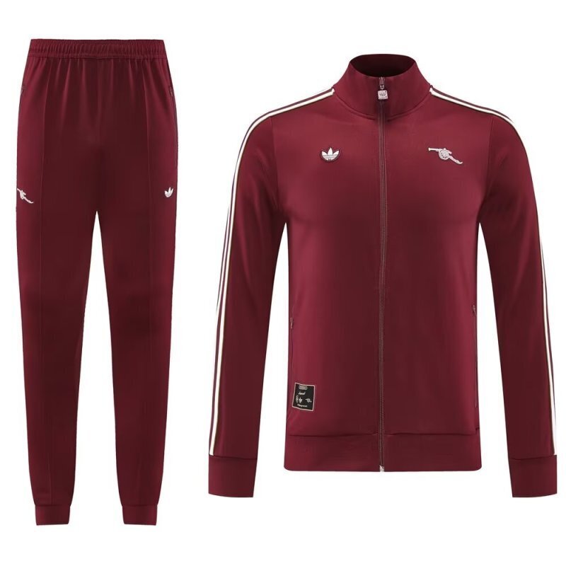 Arsenal 2026/27 Maroon Full-Zip Tracksuit Set – Vintage Kitman